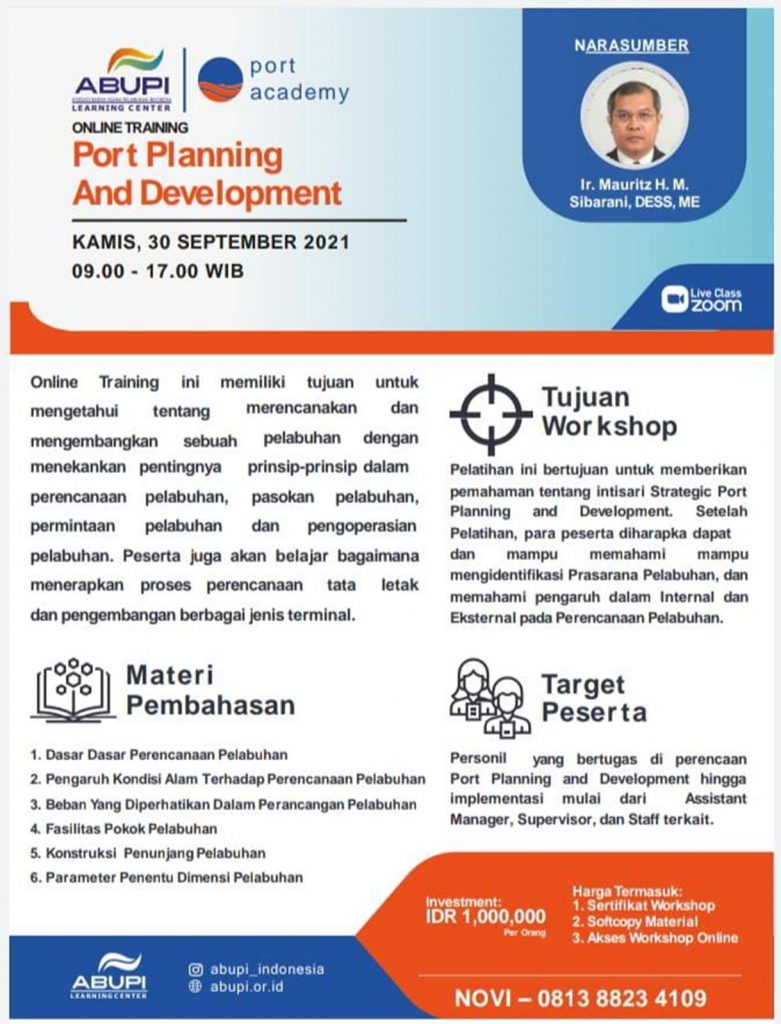 Online Training – Port Planning And Development – Asosiasi Badan Usaha ...